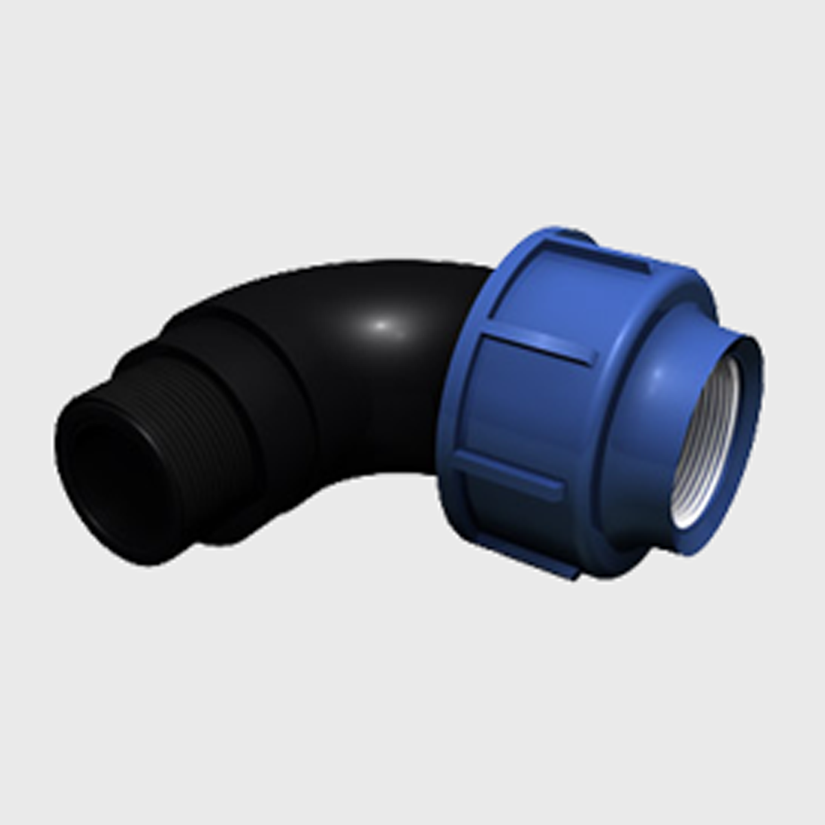 90° elbow with transition to outside thread - U&M Solutions